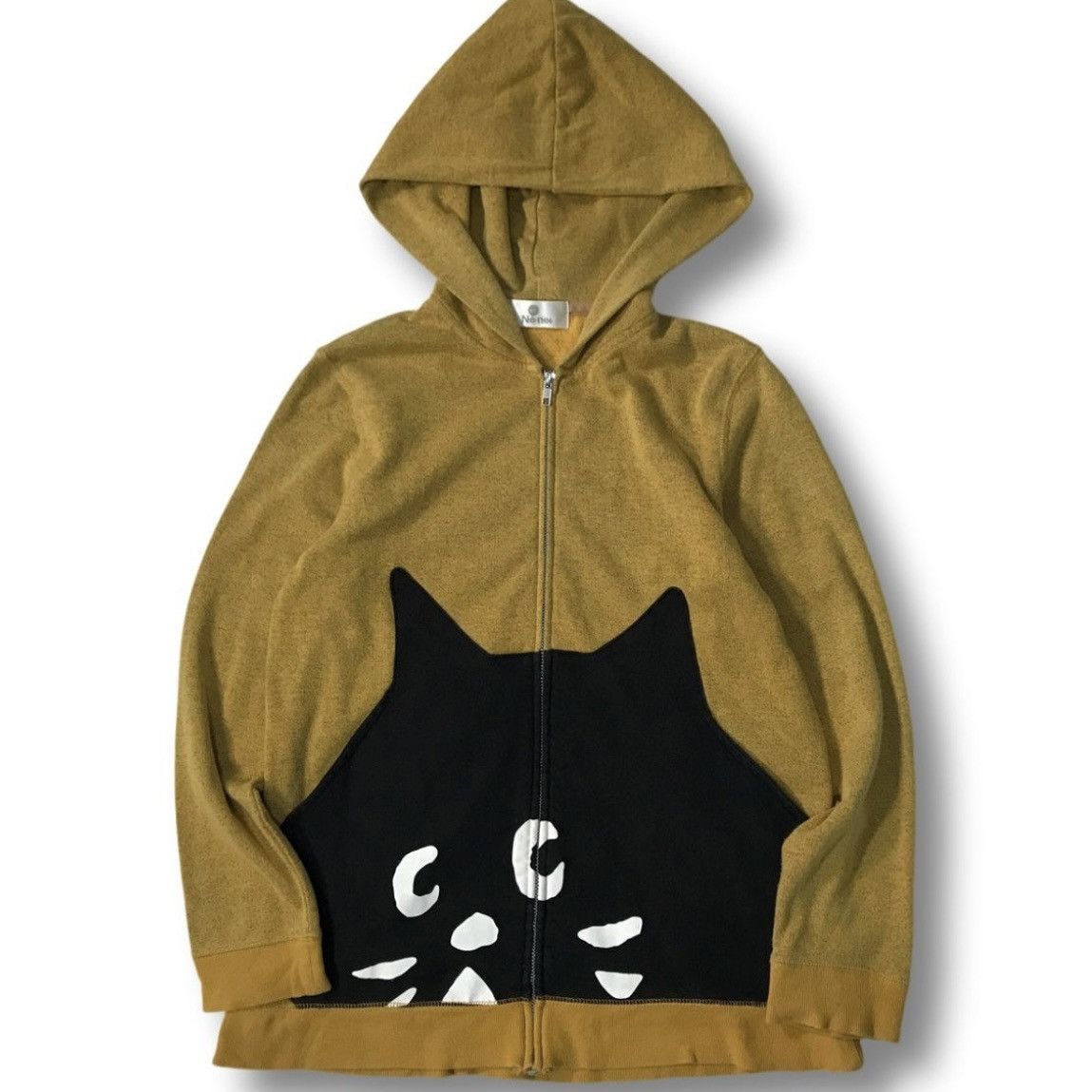 Issey Miyake Ne-Net Cat Pocket Zip Up Sparkle Hoodie (Yellow) | Grailed