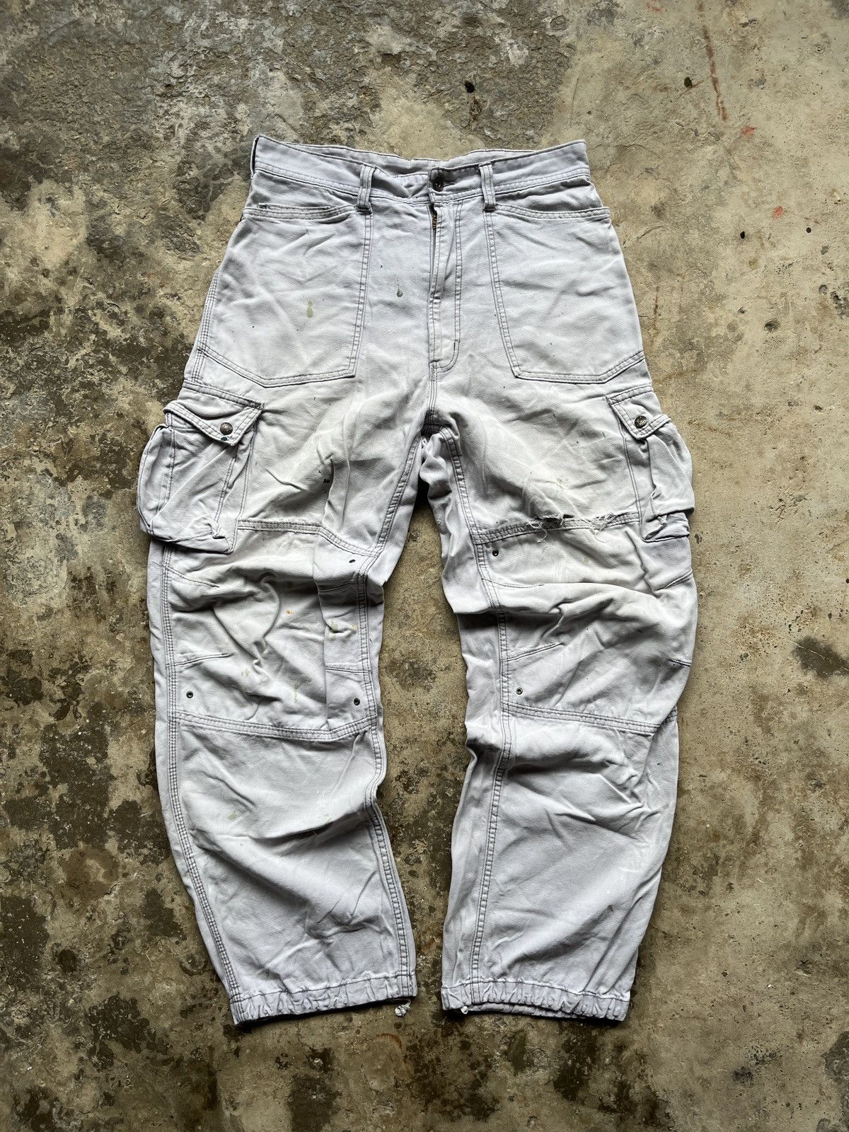 Japanese Brand × Streetwear × Vintage 🔥EVERIVER WHITE FADED CARGO PANTS ...