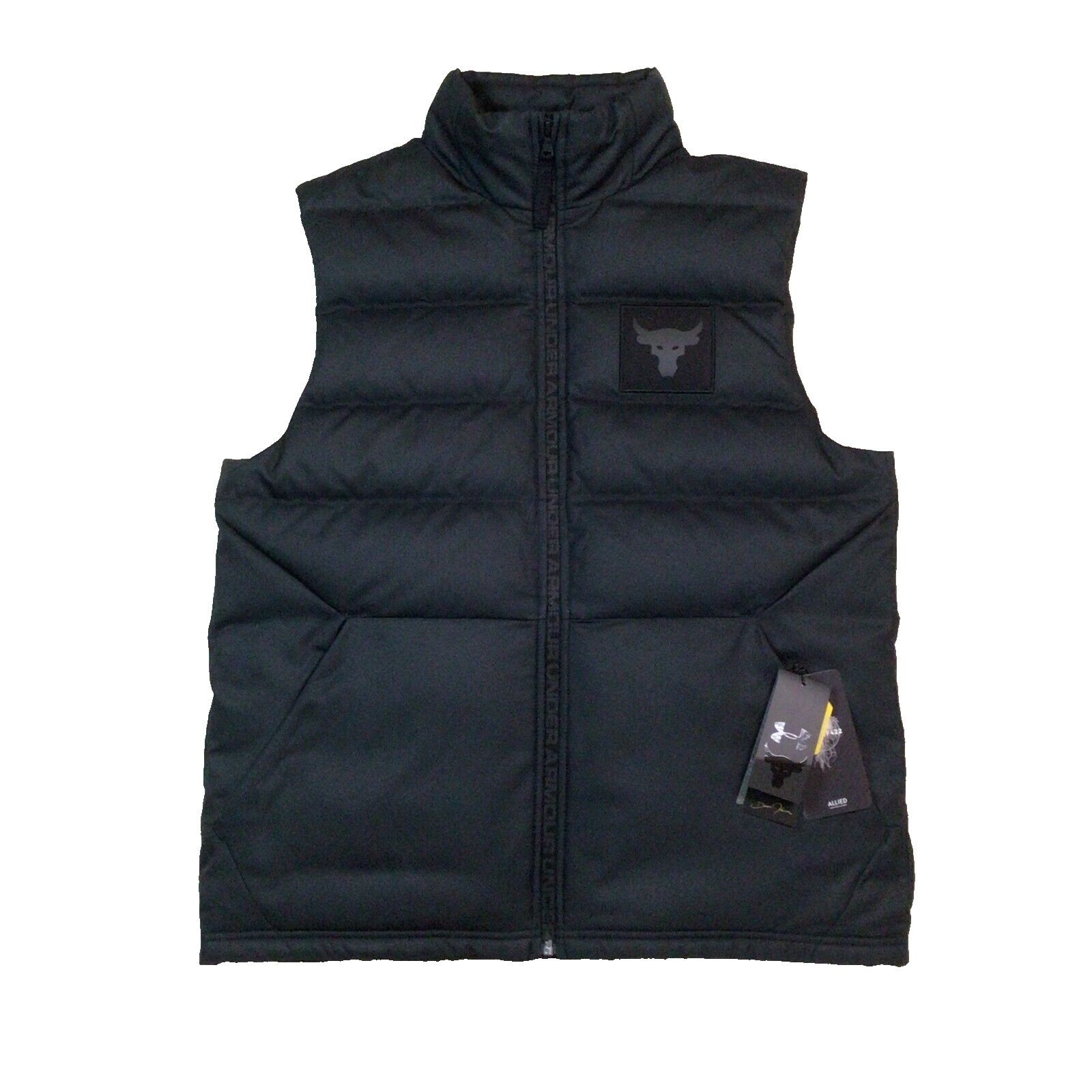 Under Armour NWT Under Armour Storm Project Rock Down Black Puffer Vest ...