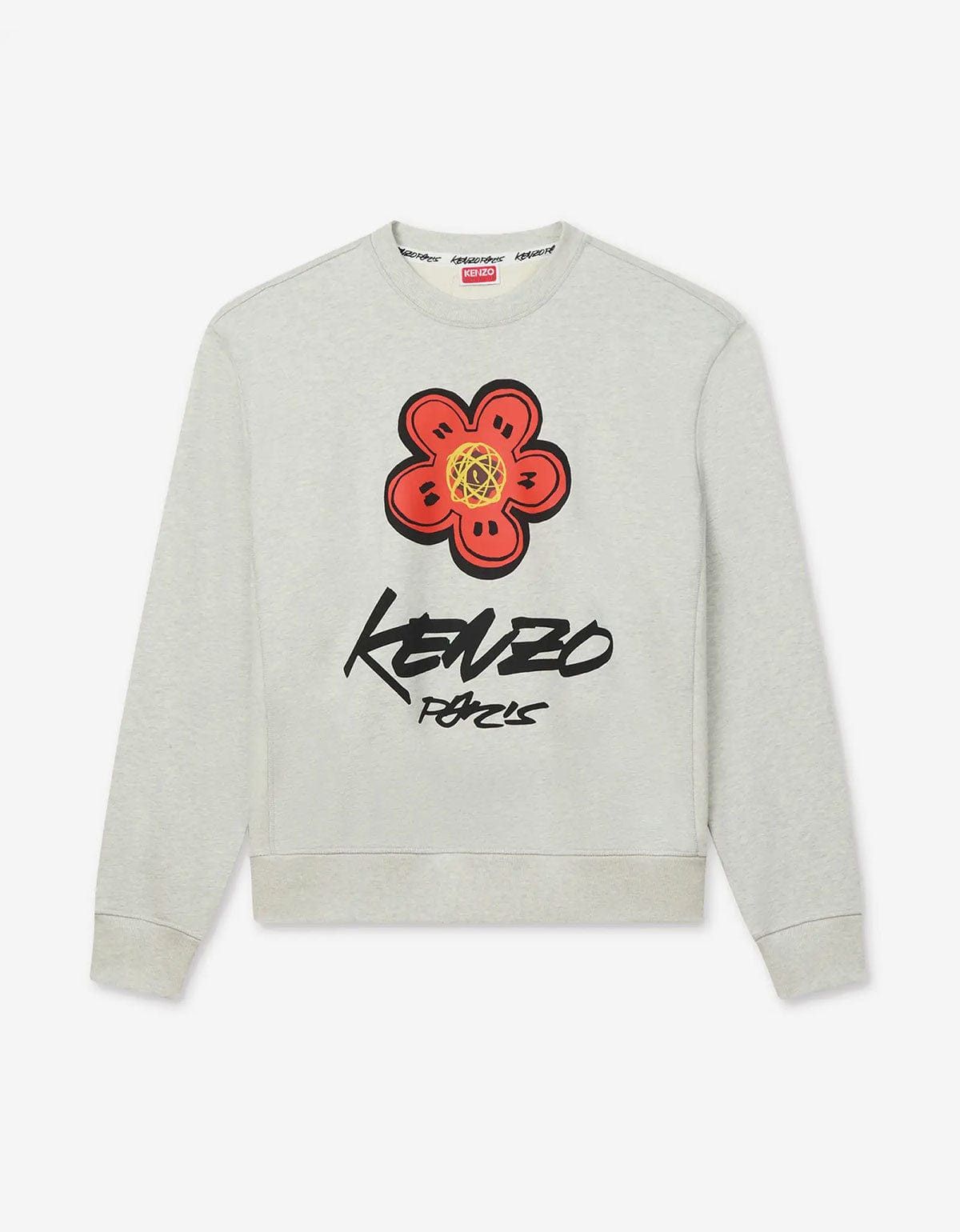 Kenzo Kenzo x Futura 2000 Grey Boke Flower Logo Sweatshirt | Grailed