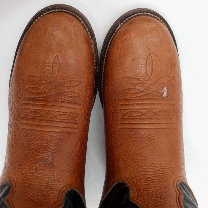 Nocona Nocona Cowboy Boots Two Tone Leather Mens 9 D USA Western | Grailed