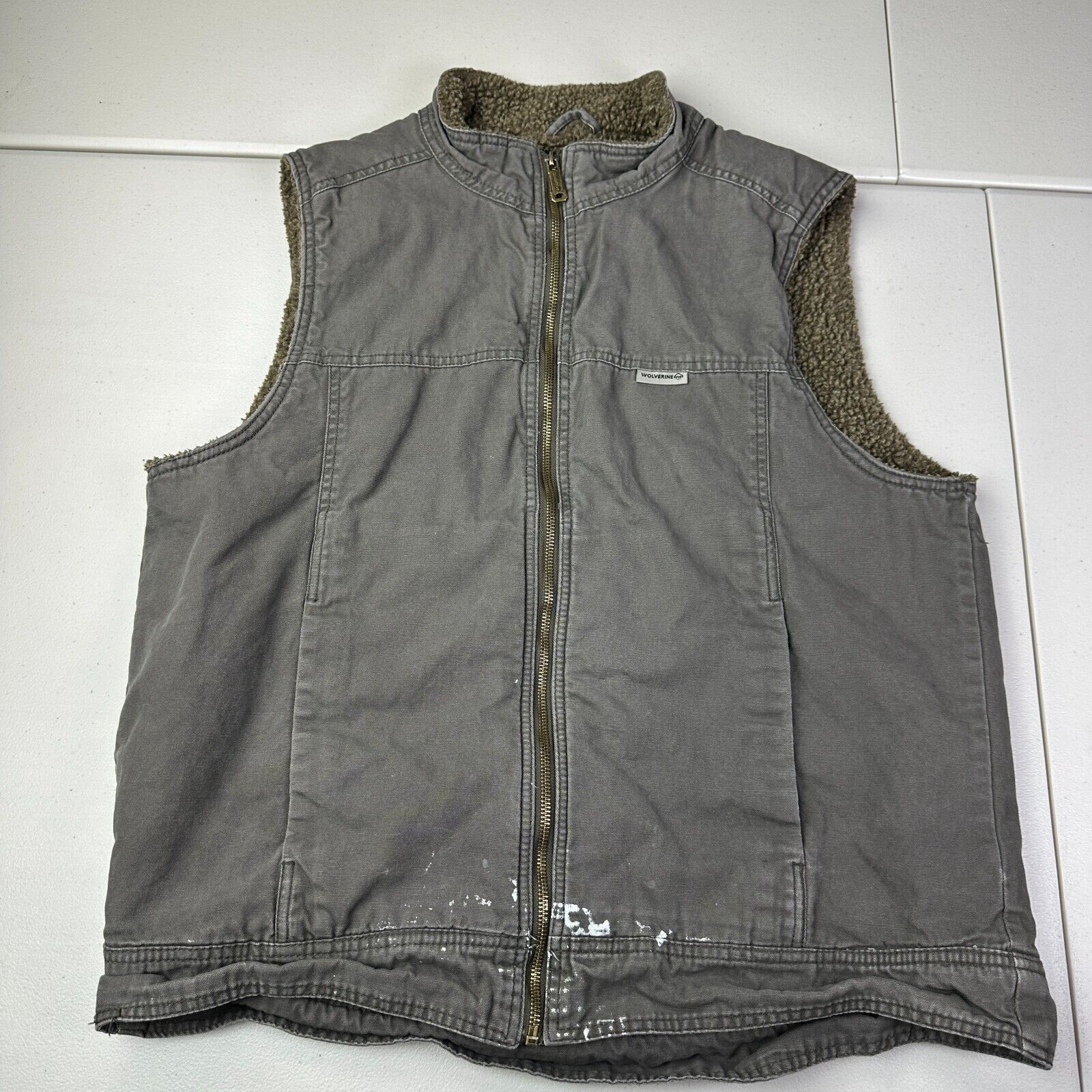 Wolverine Wolverine Sherpa Lined Canvas Outdoor Work Vest Full Zip ...