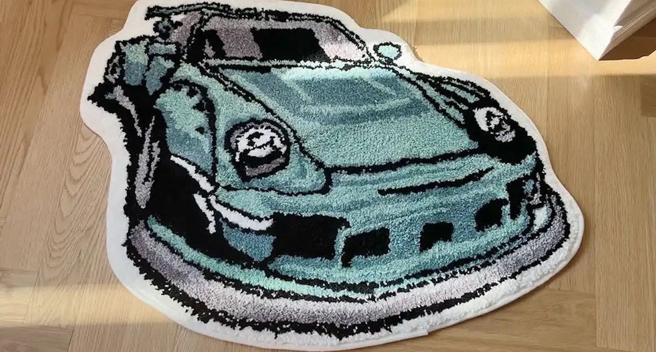 Custom Racing Car Shaped Tufting Rug | Grailed