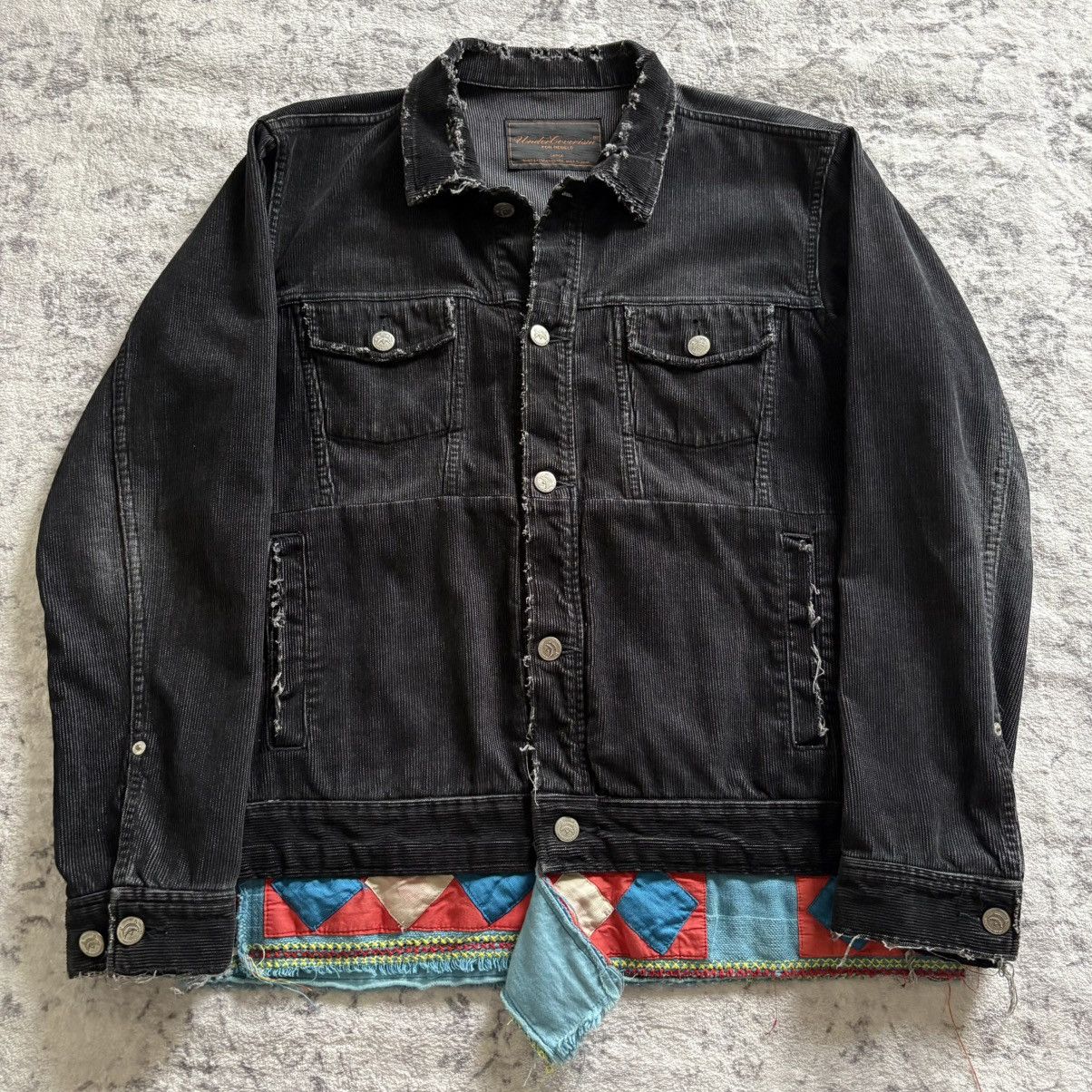 Undercover Undercover SS03 Scab Ethnic Corduroy Trucker Jacket Black ...