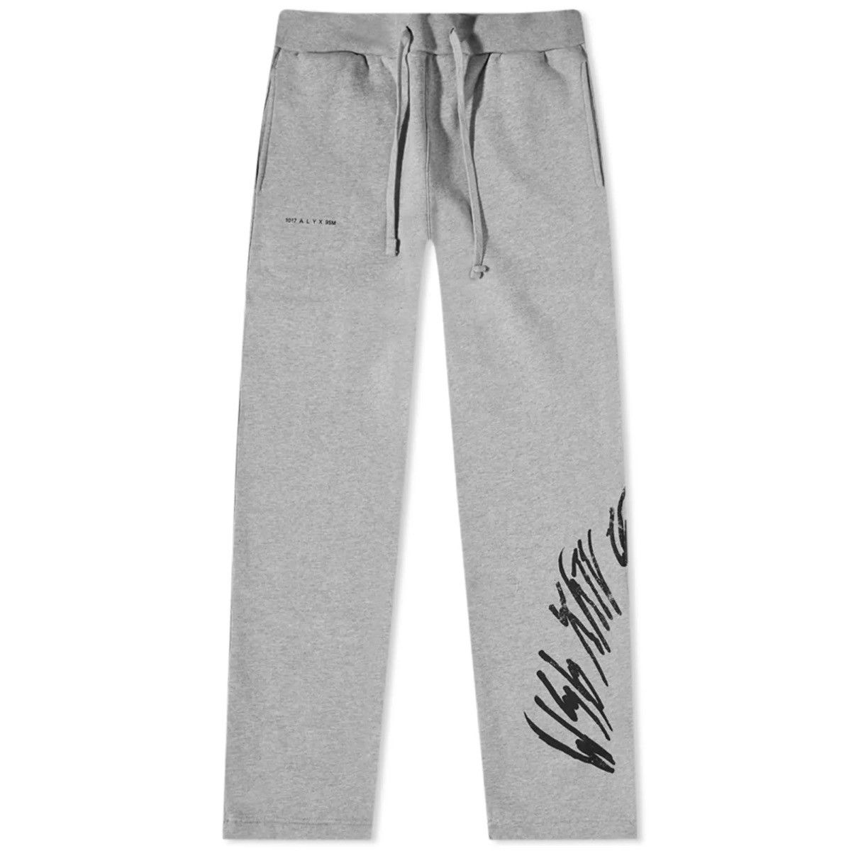 1017 ALYX 9SM × Alyx 1017 ALYX 9SM Script Sweat Pant Grey Melange | Grailed