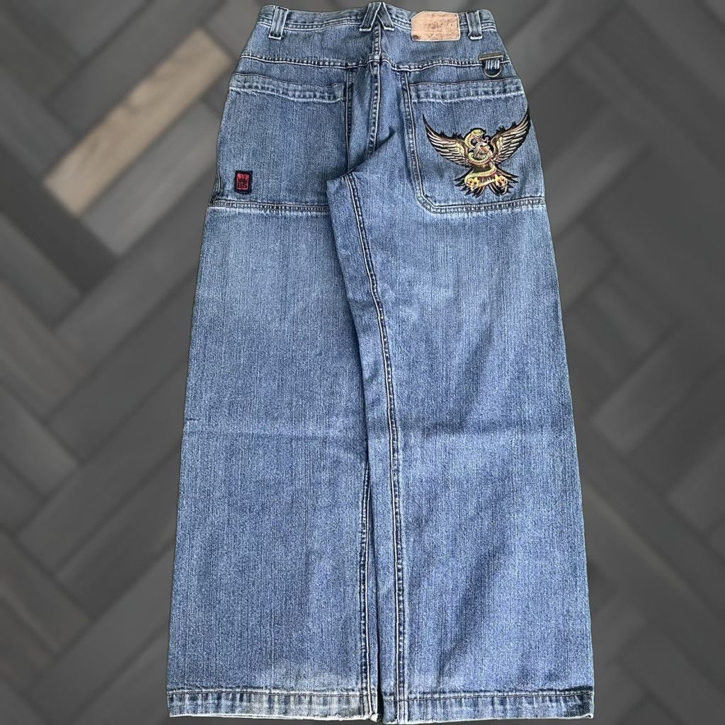 JNCO Vintage JNCO Wide-Leg Jeans Men 31 Blue 90s Grunge Snake Eagle ...