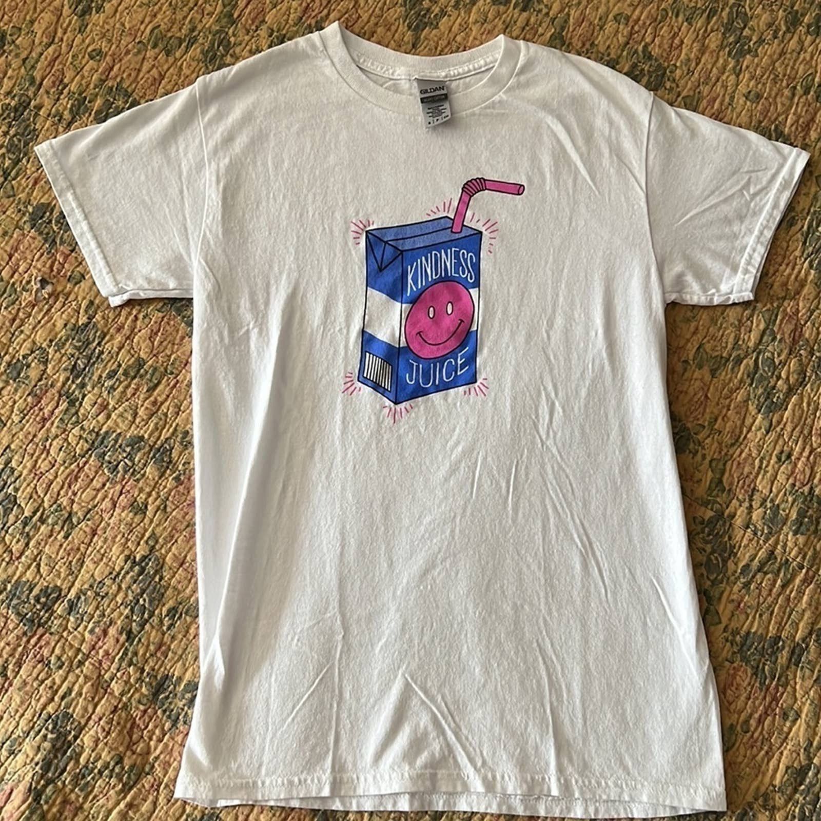 Gildan Super Cute KINDNESS JUICE shirt - juicebox logo - white | Grailed