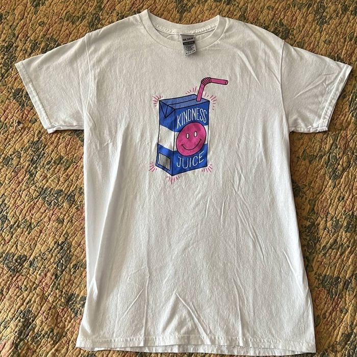 Gildan Super Cute KINDNESS JUICE shirt - juicebox logo - white | Grailed