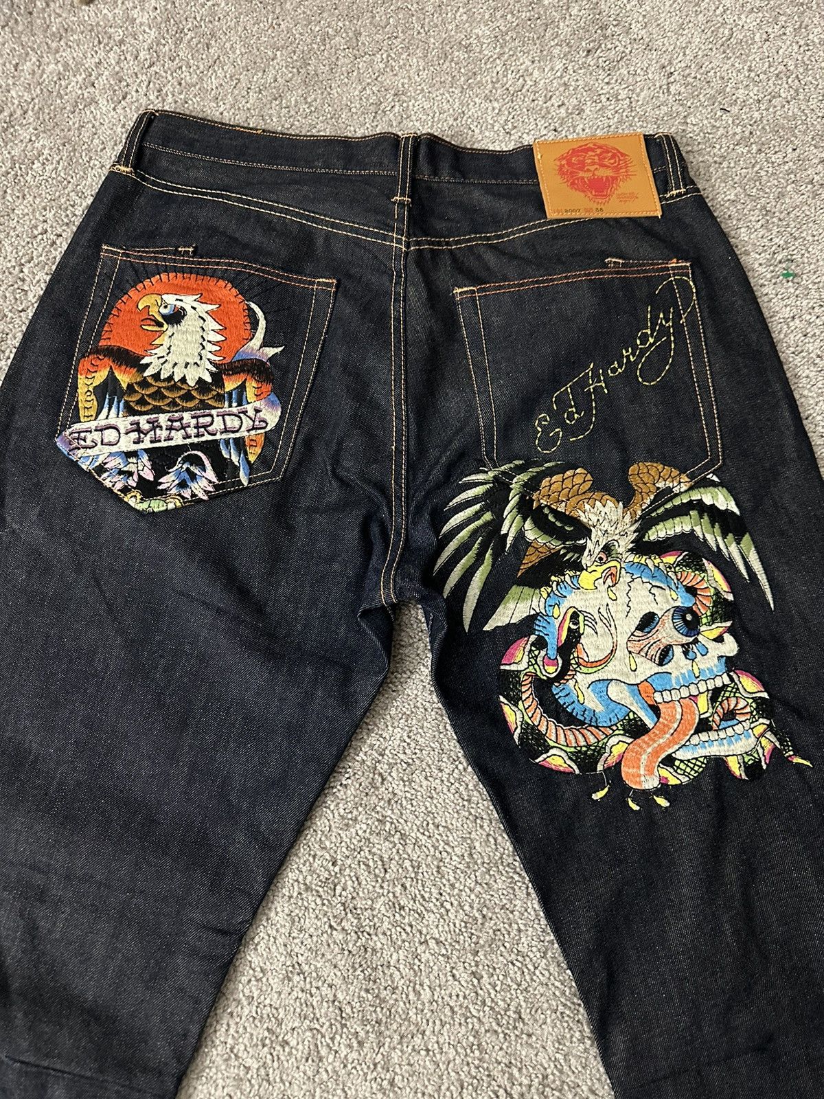 Vintage Vintage Ed Hardy Baggy Jeans | Grailed