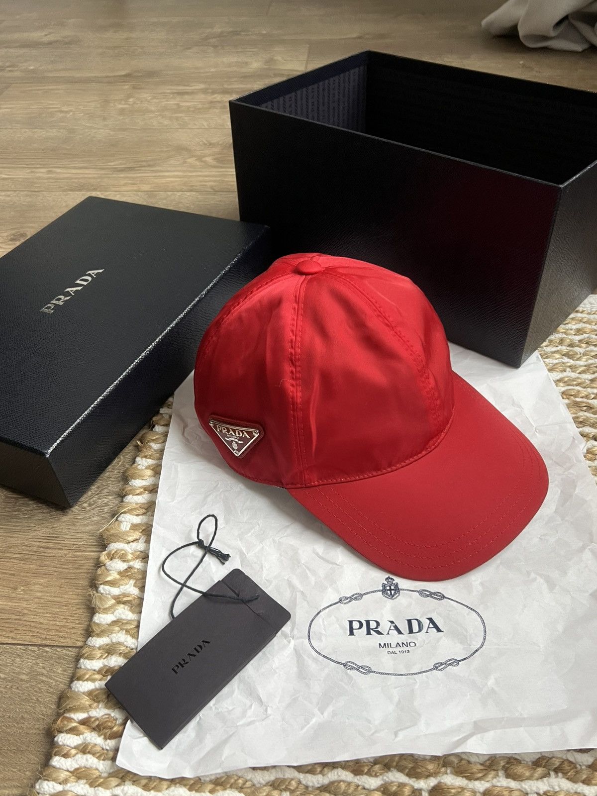Prada Prada Renylon Red Cap | Grailed