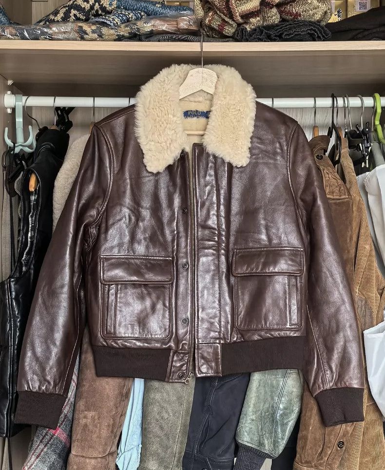 RRL Ralph Lauren Ralph Lauren Shearling Leather G1 Jacket - dmc | Grailed