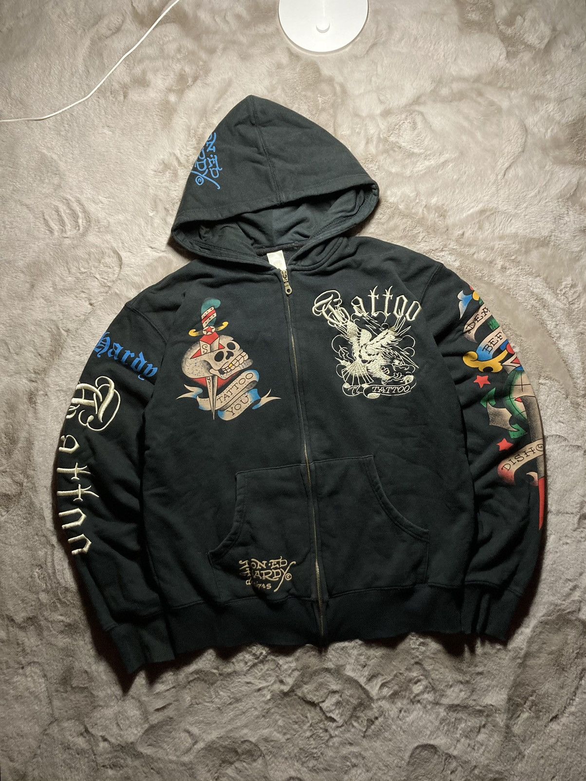 Ed Hardy × Streetwear × Vintage ⛩️Vintage Ed Hardy Hoodie Zip Up ... Ed Hardy × Streetwear × Vintage ⛩️Vintage Ed Hardy Hoodie Zip Up ...