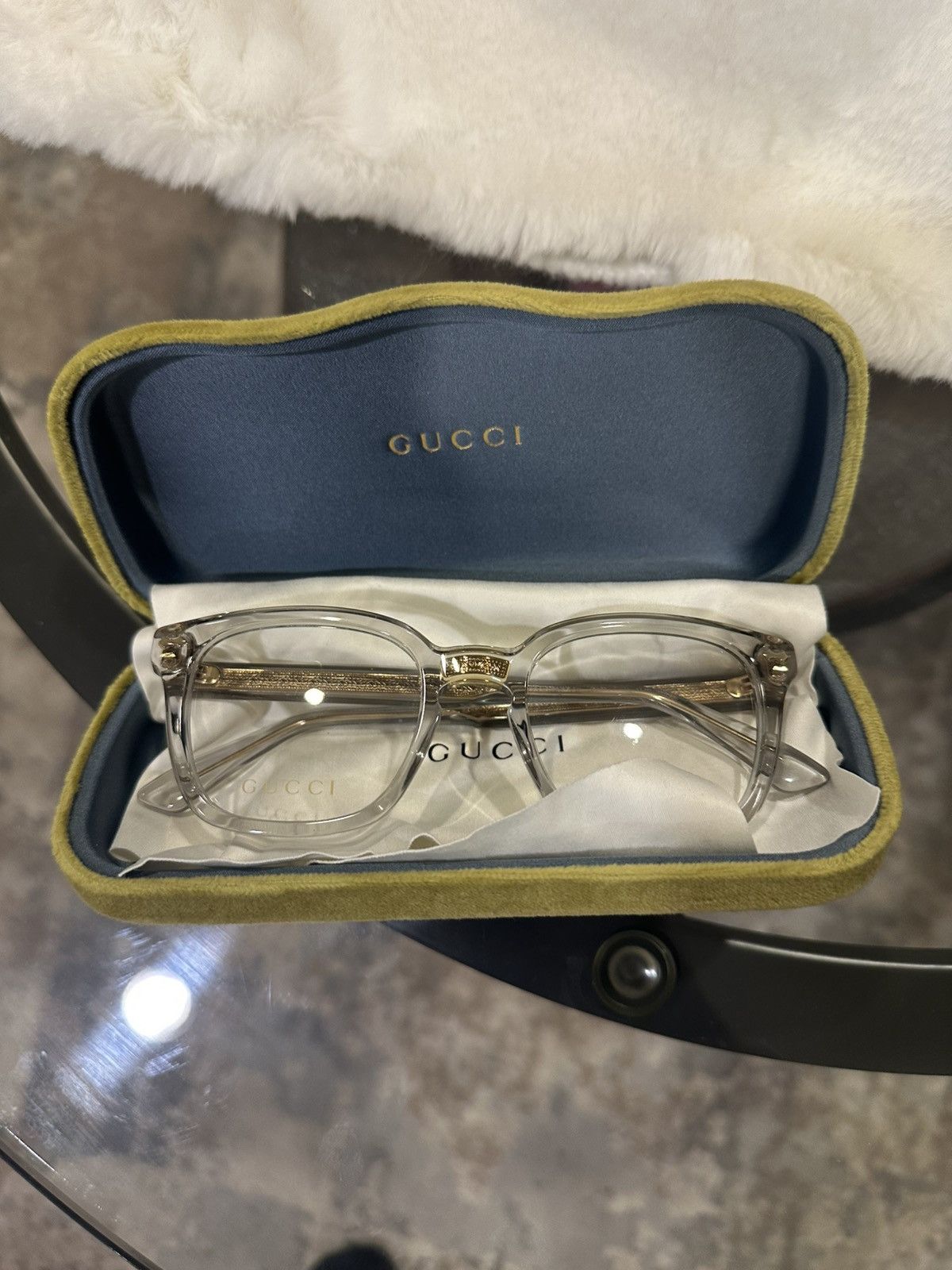 Gucci Gucci Transparent Square Glasses | Grailed