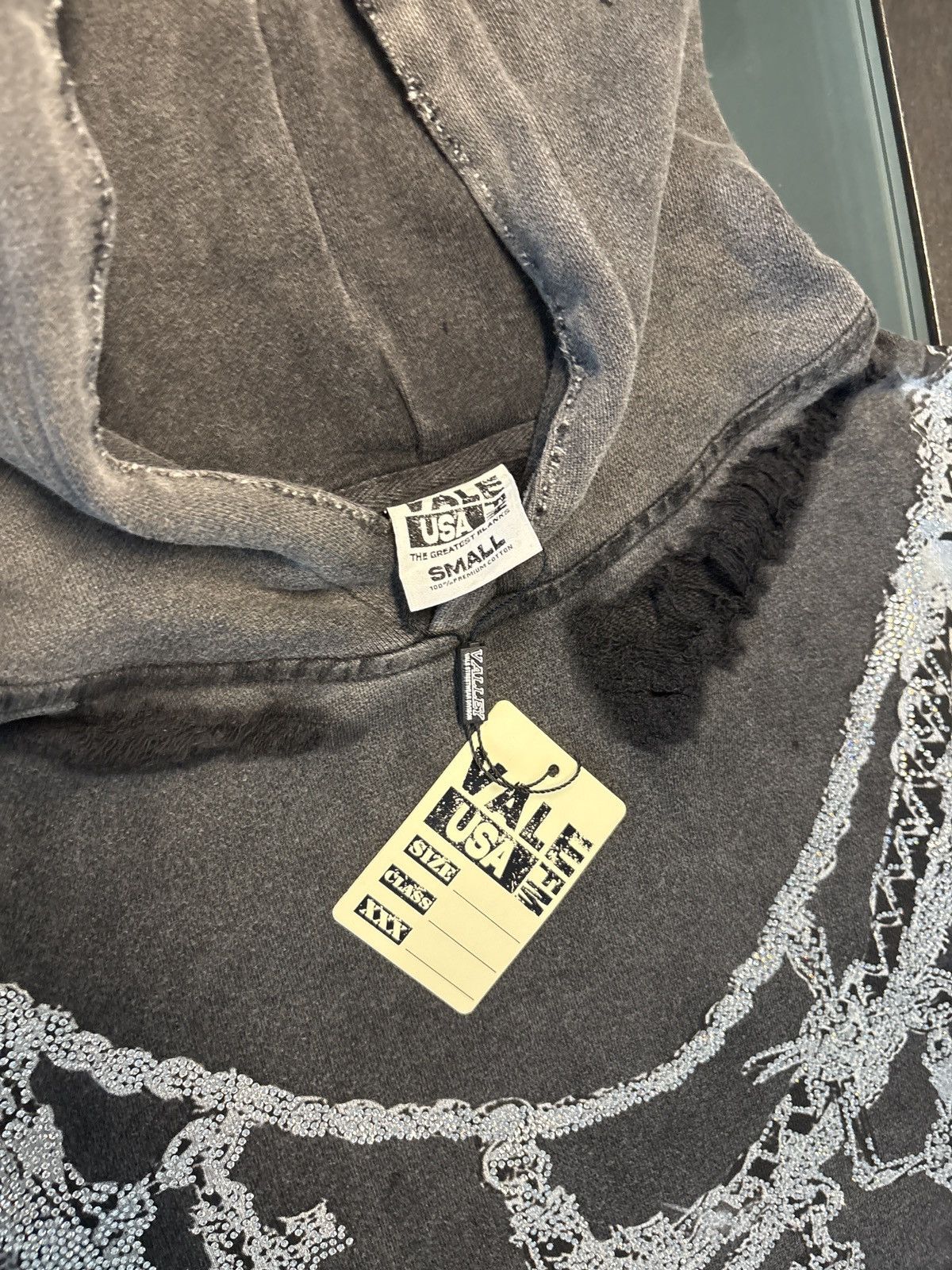 Vale Vale big chain rhinestone hoodie valley | Grailed