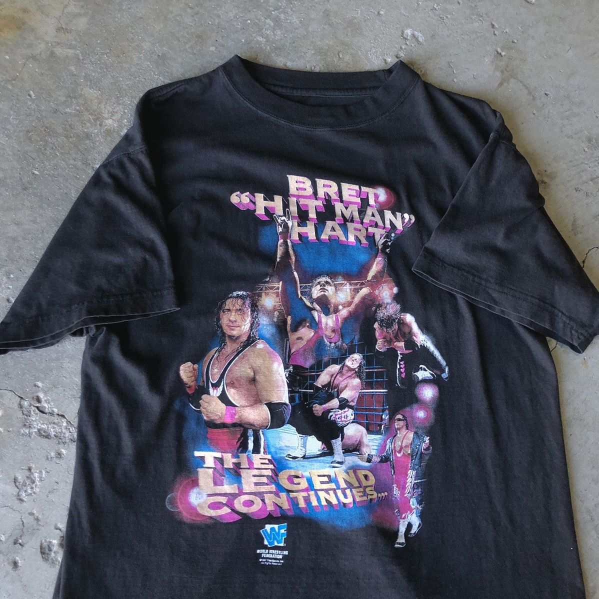 Vintage × Wwf Vintage Bret Hitman Hart 90s WWF Tee Shirt | Grailed