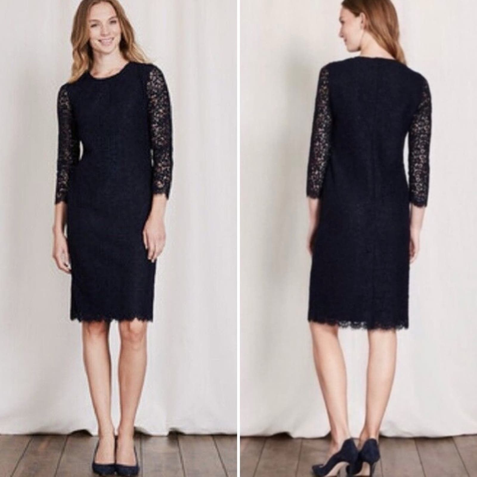 Boden Boden Jennifer Lace Sheath Dress in Navy Size 14 | Grailed