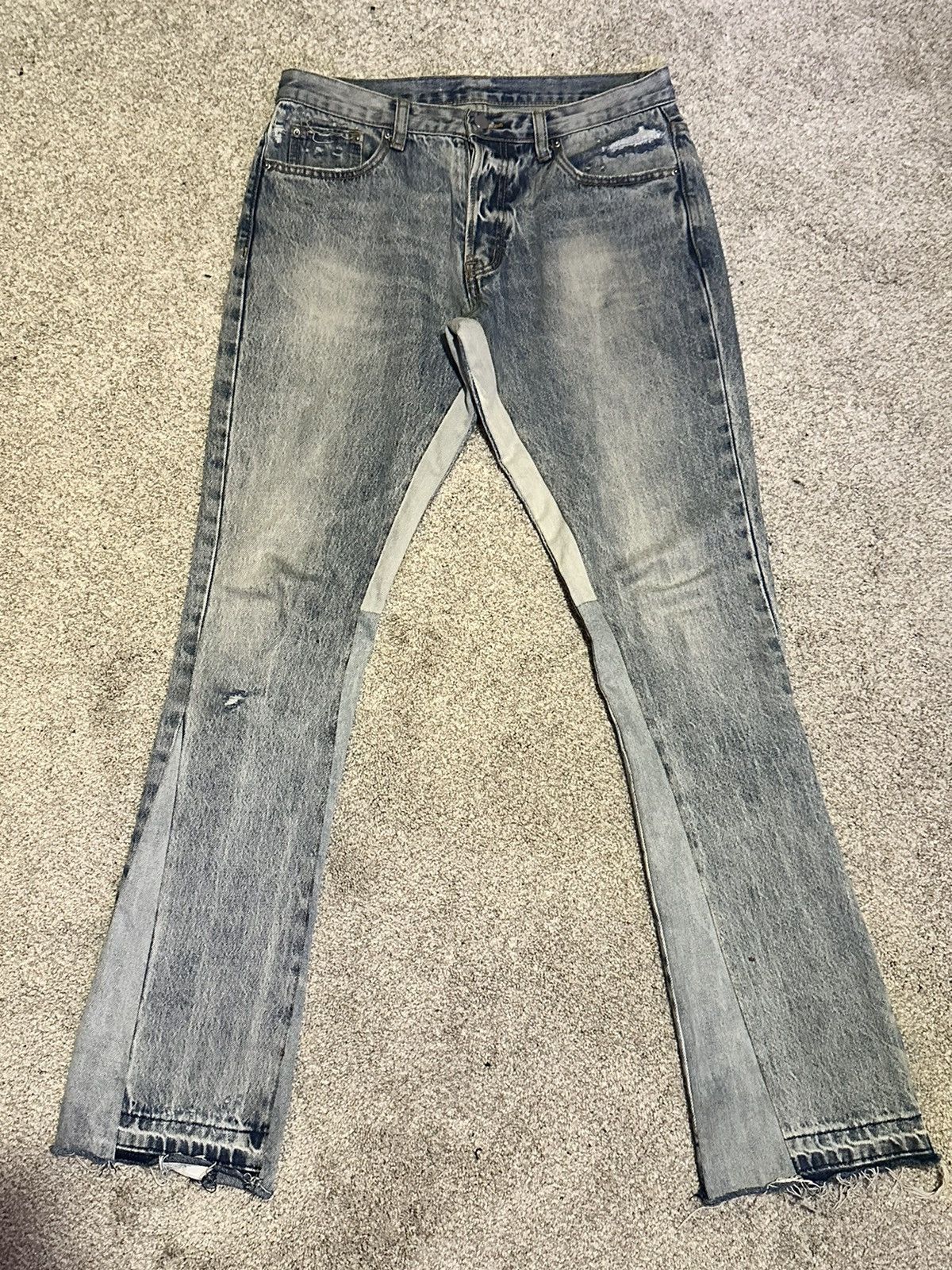 MNML B476 FLARE DENIM BLUE | Grailed