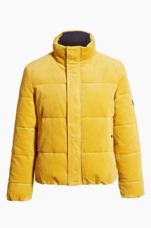 Native Youth NATIVE YOUTH Yellow Pathfinder Corduroy Puffer Jacket ...