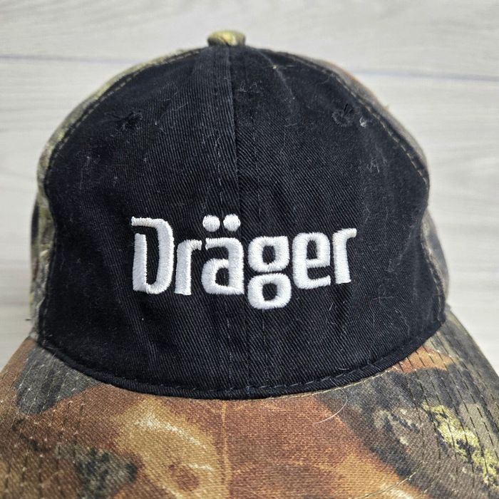 Vintage Drager Hat Cap Adjustable Black Camo Strapback Adult | Grailed