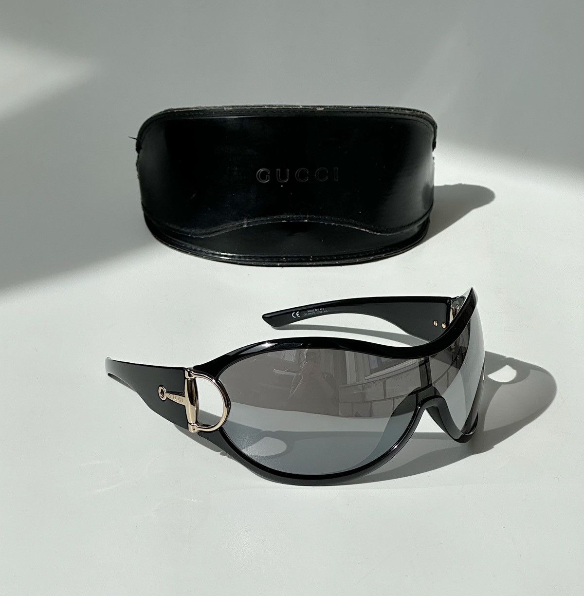 Gucci × Streetwear × Vintage GUCCI Horsebit Logo Mask Sunglasses GG2561 ...
