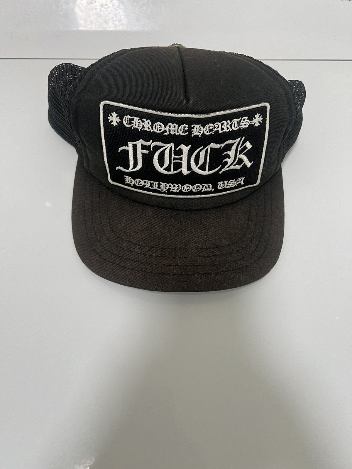 Chrome Hearts Chrome Hearts "Fuck" Trucker Hat | Grailed