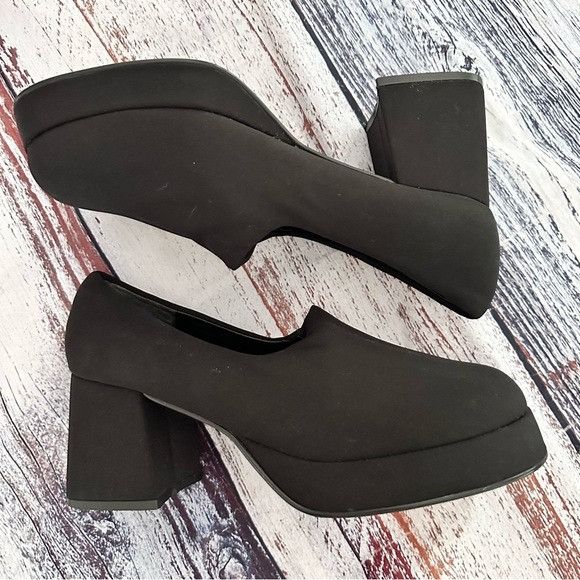 Vintage Vintage 90’s Prima Royale Black Fabric Platform Pumps | Grailed