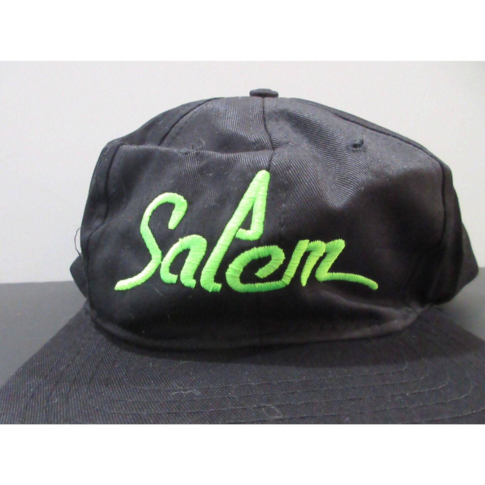 Spell VINTAGE Salem Hat Cap Snap Back Black Green Cigarette Spell Out ...