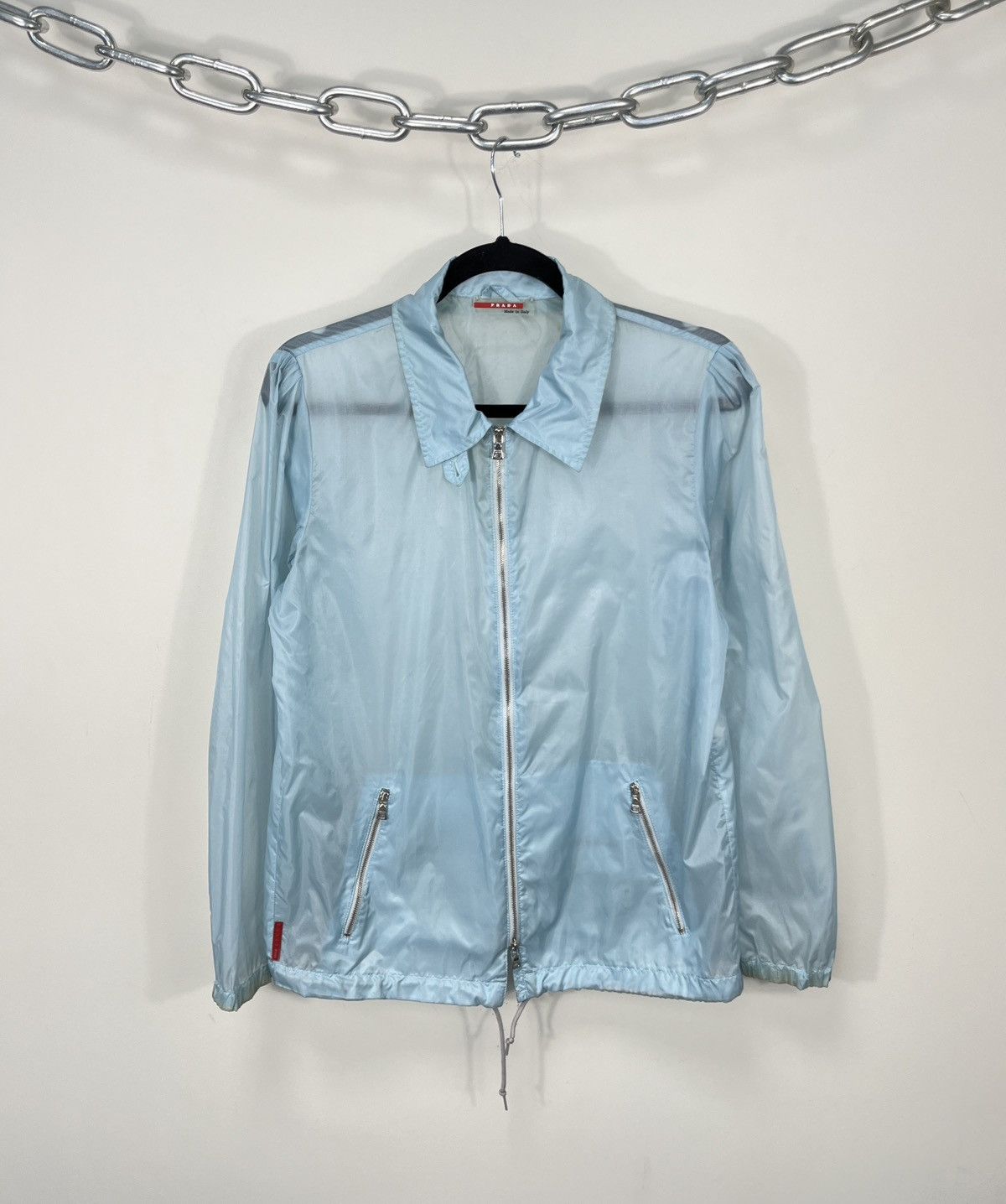 Prada Prada 2 in 1 Rare Red Tab Luxury Belted Transformer Jacket | Grailed