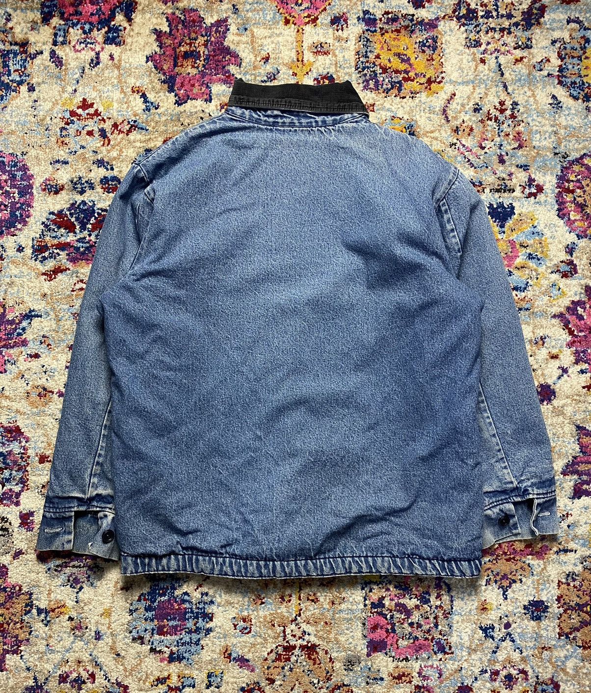 Barker × Denim Jacket × Vintage Bob Barker Co Inc 90s Denim Blanket Lined Chore Coat | Grailed