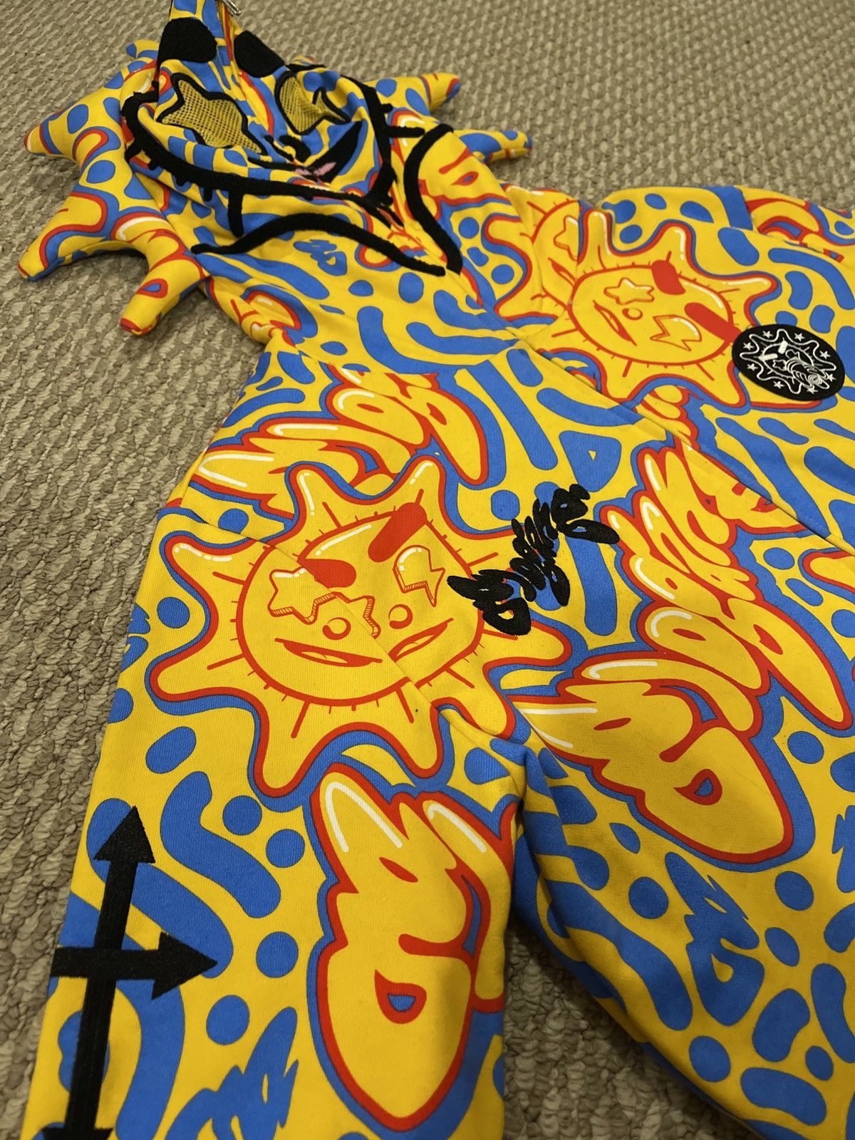 Glo Gang Glo Man Zip Hoodie (Psychedelic Blue/Orange) | Grailed