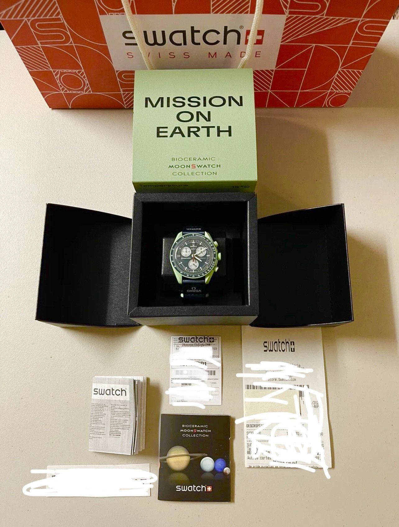 Swatch Swatch Bio Ceramic Moonswatch Mission to Earth Watch | Grailed