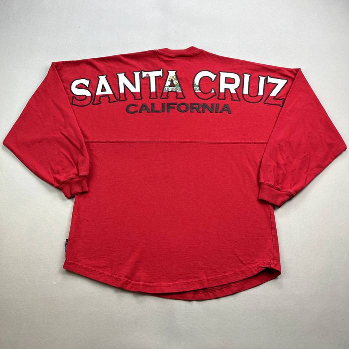Vintage Santa Cruz Spirit Jersey Shirt XS Red Beach California Flag ...