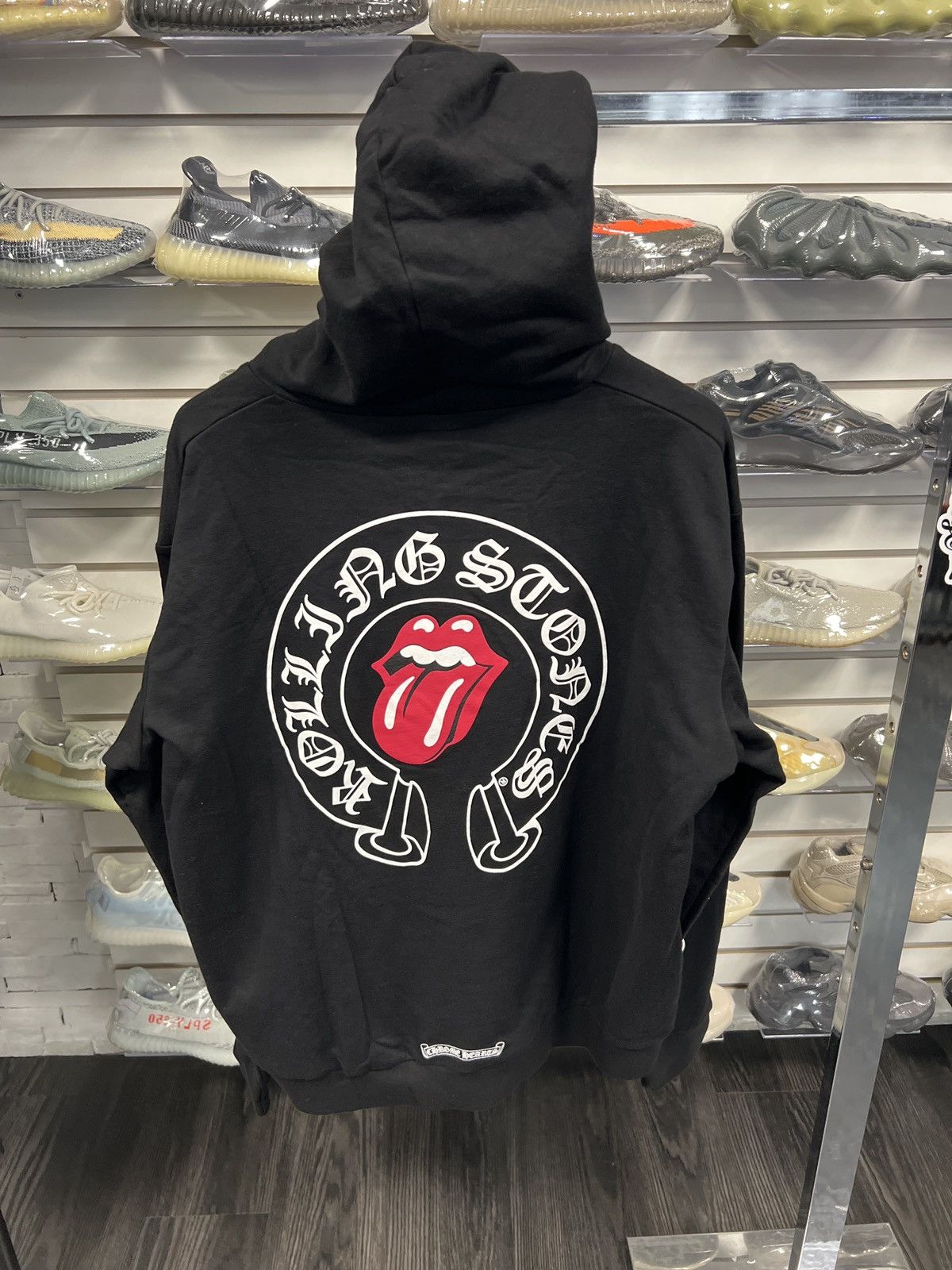 Chrome Hearts Chrome Hearts Rolling Stones Red Black Zip Up Hoodie ...