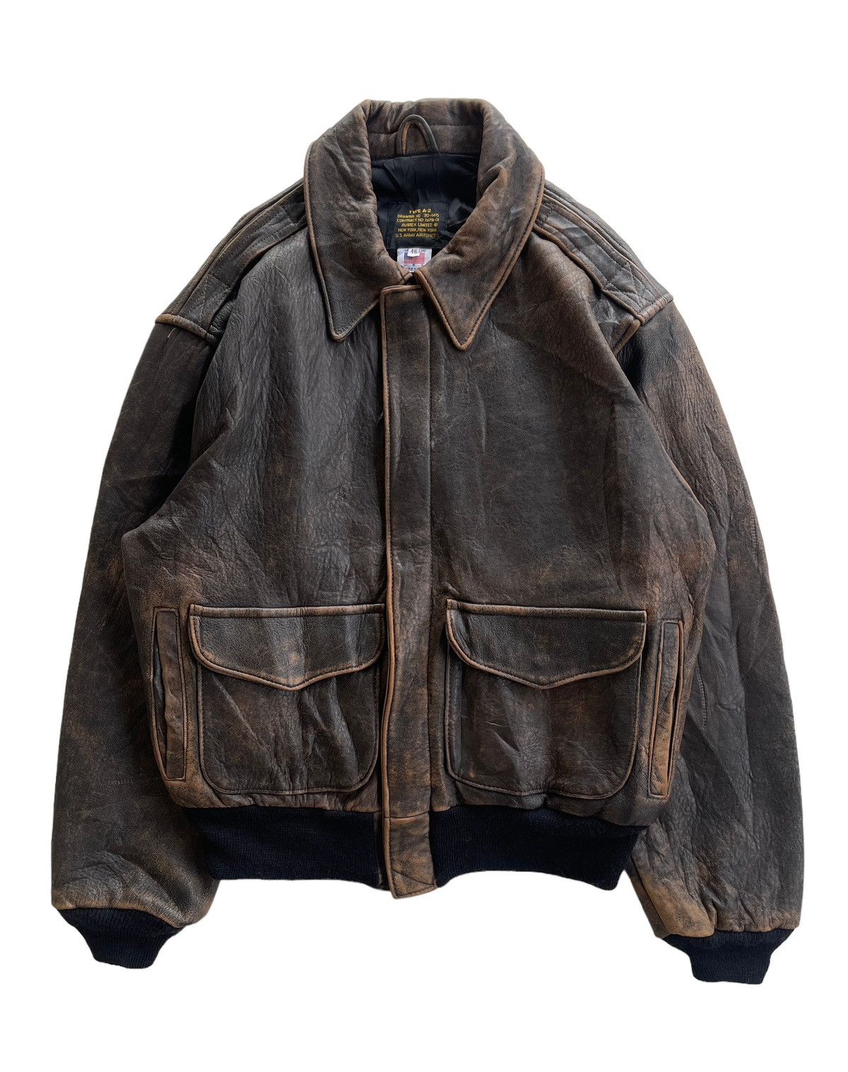 Avirex × Avirex Varsity Jacket Vintage Type A2 Avirex Flight Leather Jacket | Grailed