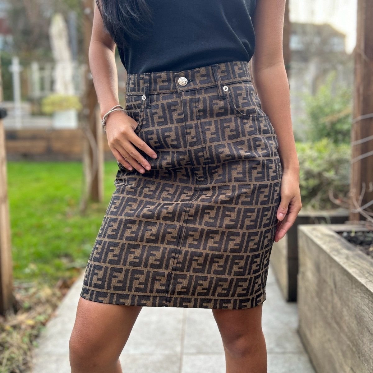 Fendi Vintage Fendi Zucca Monogram Skirt | Grailed