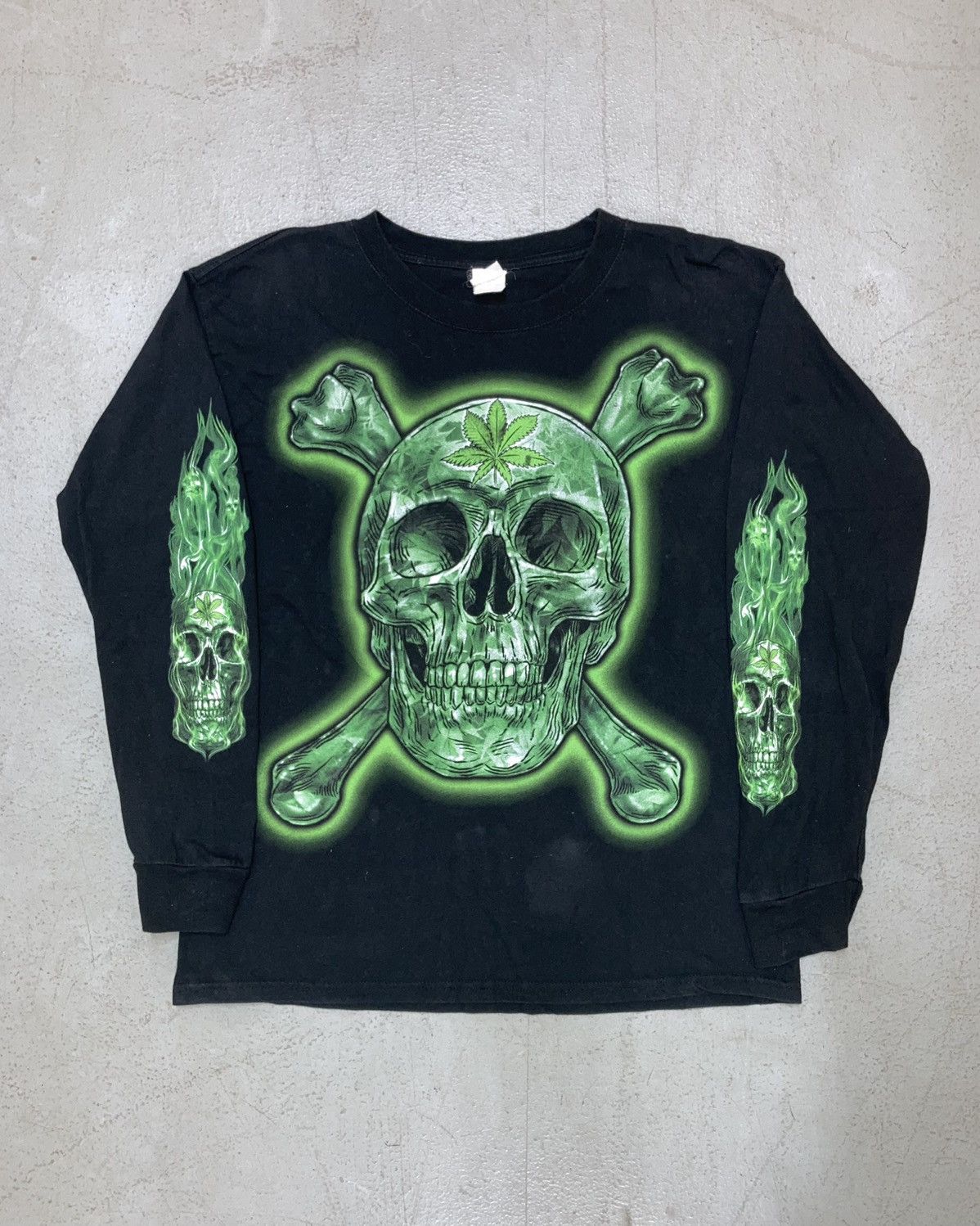 Japanese Brand × Streetwear × Vintage CRAZY VINTAGE Y2K SKULL WEED LONG ...