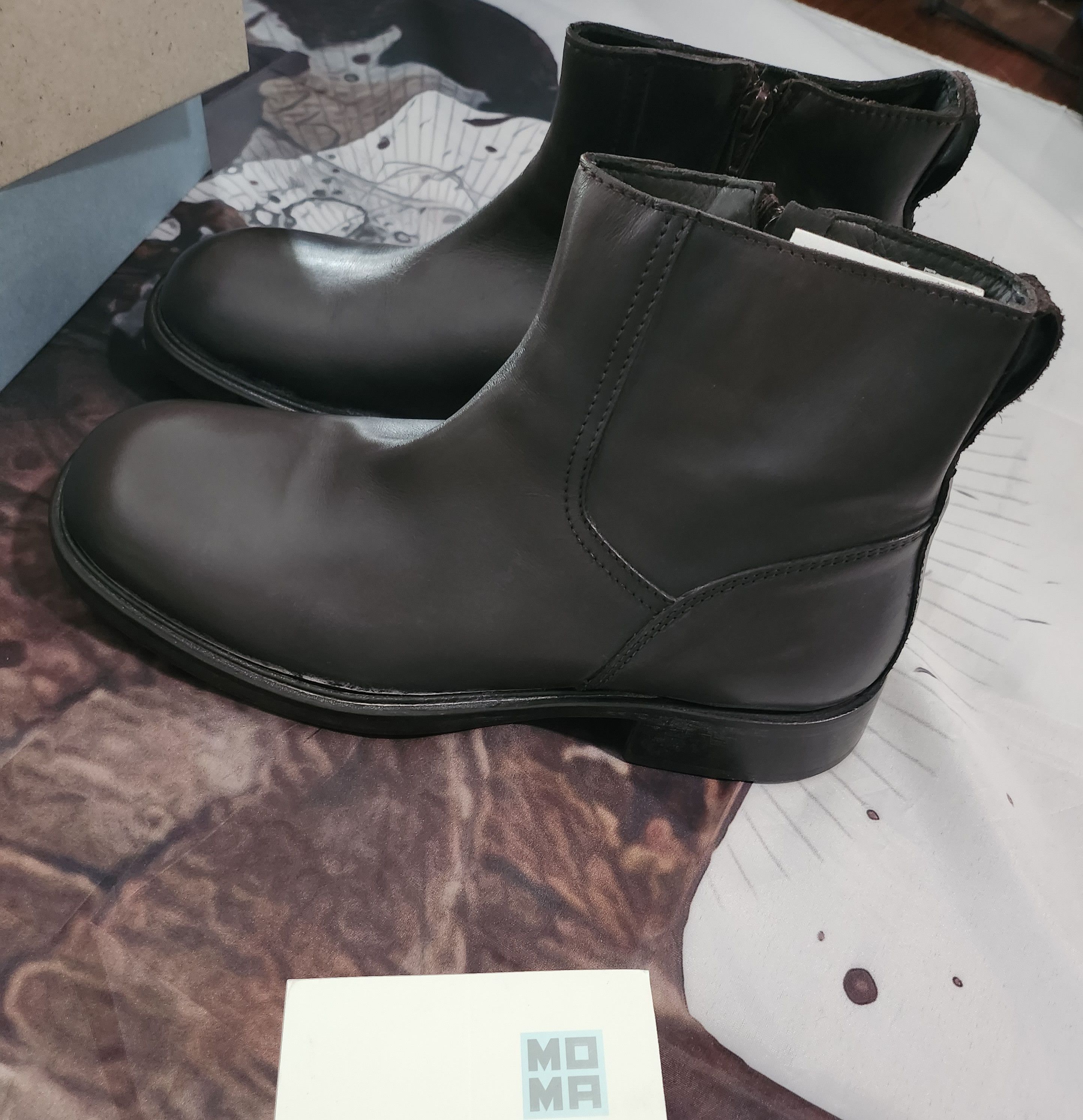 Genuine Leather × Italian Designers × Moma Moma Handmade Side-Zip ...