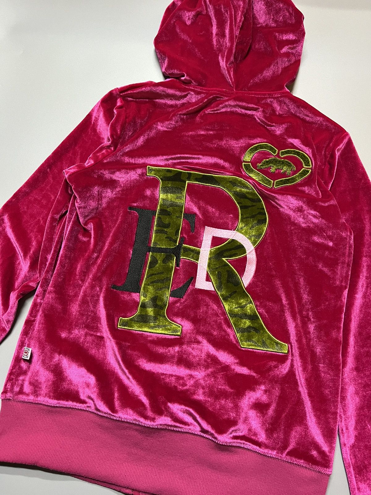 Ecko Unltd. × JNCO × Streetwear Ecko Red velour zip hoodie y2k Juicy ...