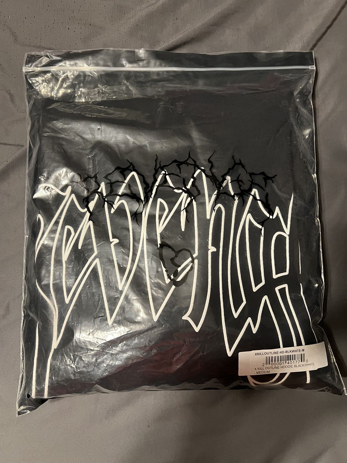 Revenge X KILL OUTLINE HOODIE BLACK/WHITE | Grailed