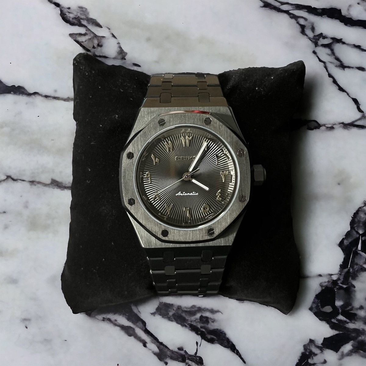 Japanese Brand × Seiko × Watch Seiko Mod Royal Oak Grey Arabic Dial ...