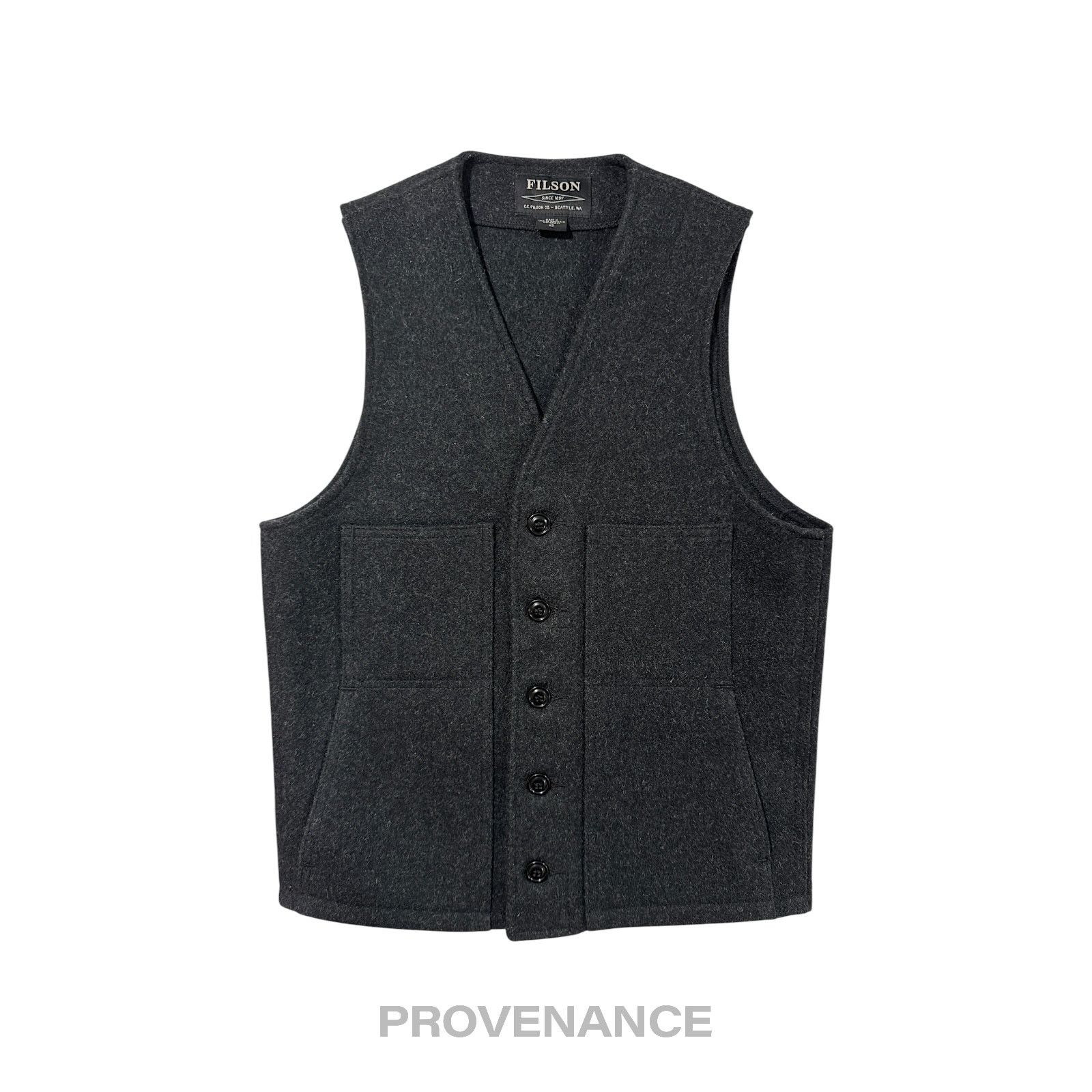 Filson 🔴 Filson Mackinaw Wool Vest - Charcoal 36 | Grailed