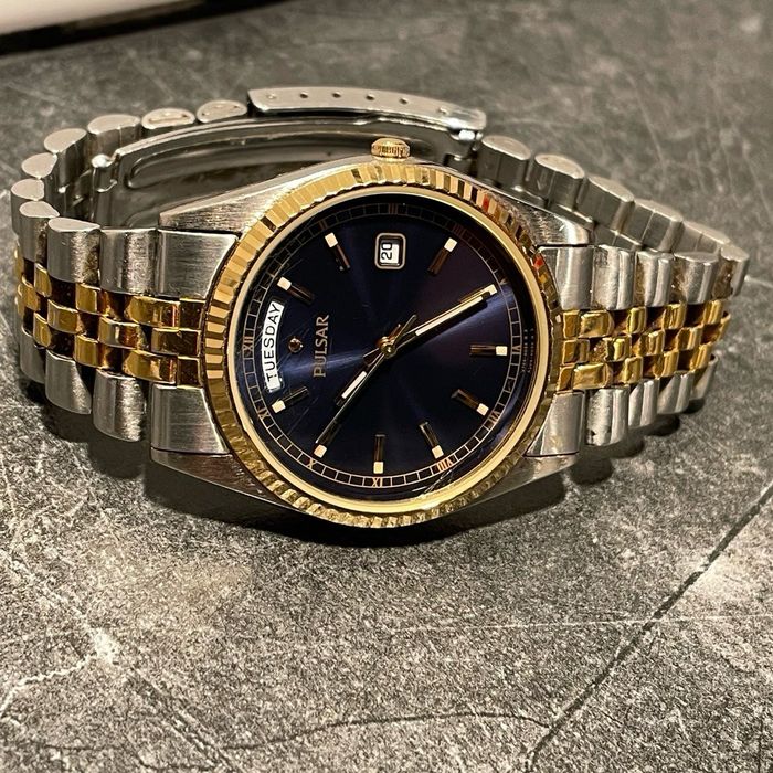 Watch Vintage Pulsar (Seiko) Day/Date President Gold and Silver To ...