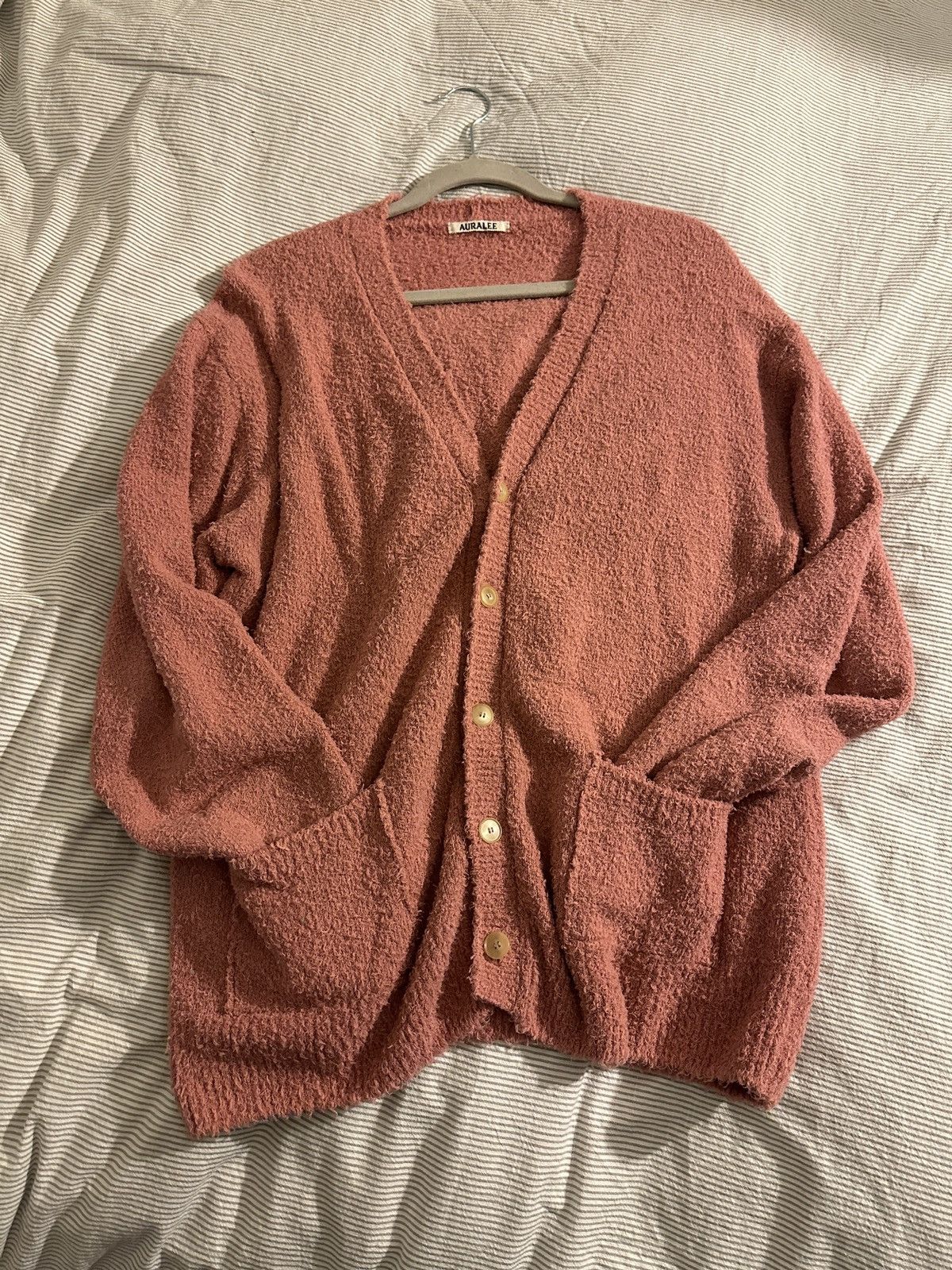 Auralee Hairy Textured cardigan | Grailed
