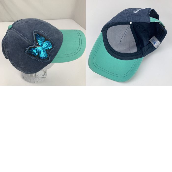 Vintage Costa Rica Sequin Butterfly Womens Ball Cap Hat Adjustable ...