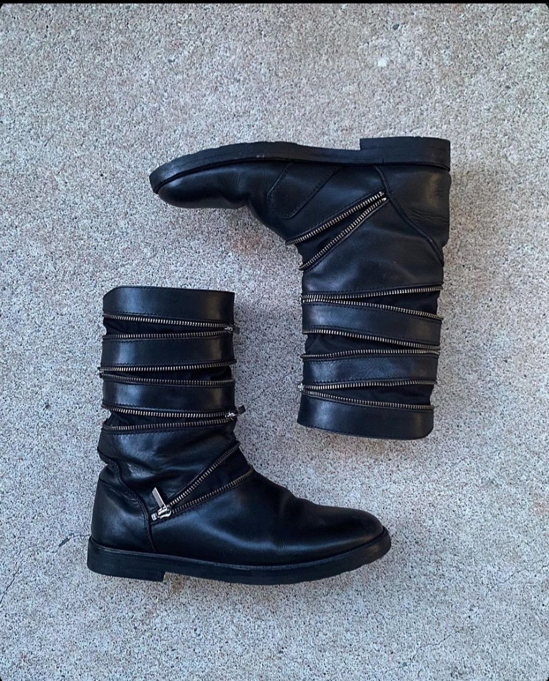 Raf Simons Raf Simons AW06 Accordion Zipper Boots | Grailed