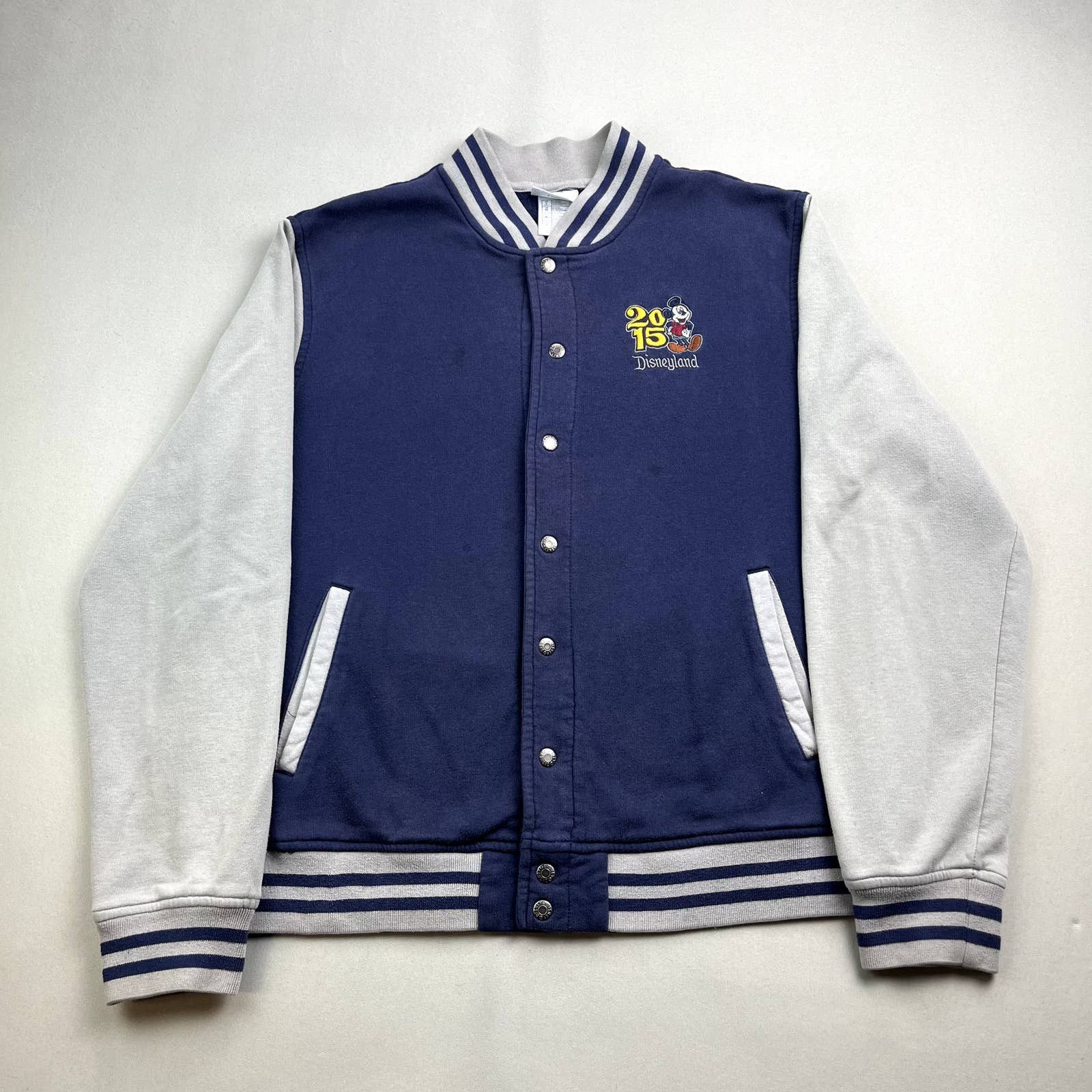Disney Disneyland Varsity Jacket Large Blue Mickey Mouse Cartoon | Grailed