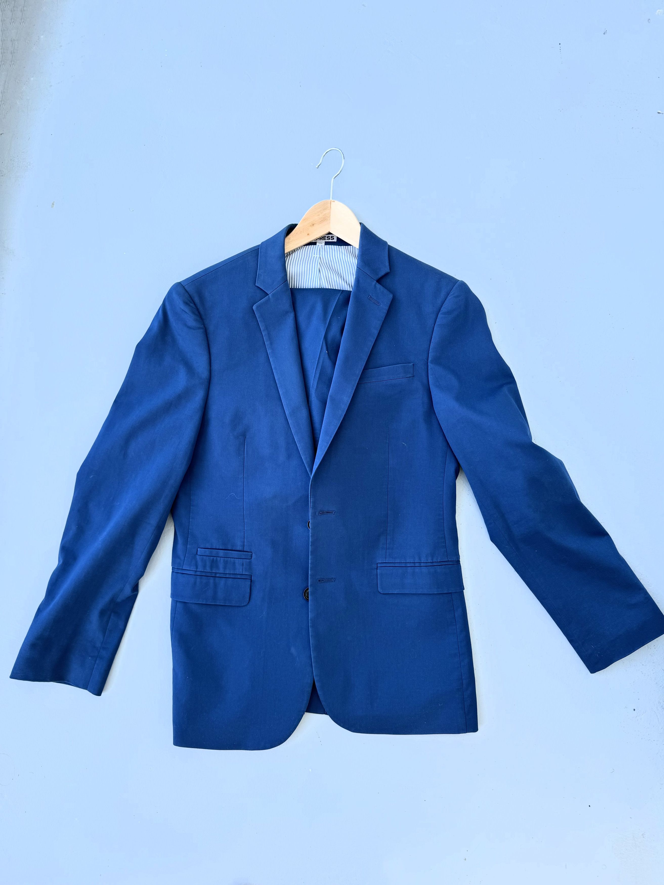 Express Express Photographer Slim Fit Royal Blue Blazer | Grailed