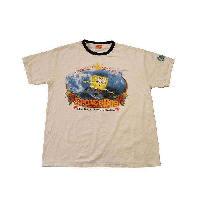 Nickelodeon Vintage 2002 Spongebob Squarepants Surf King Tee Shirt ...