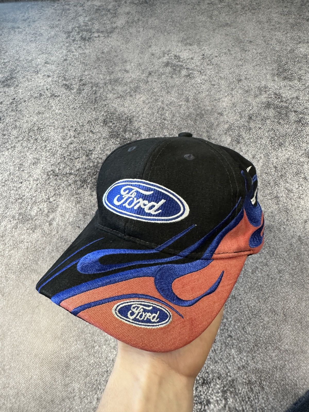 Ford × Racing × Streetwear Vintage Ford Flame Fire Cap Streetwear USA ...