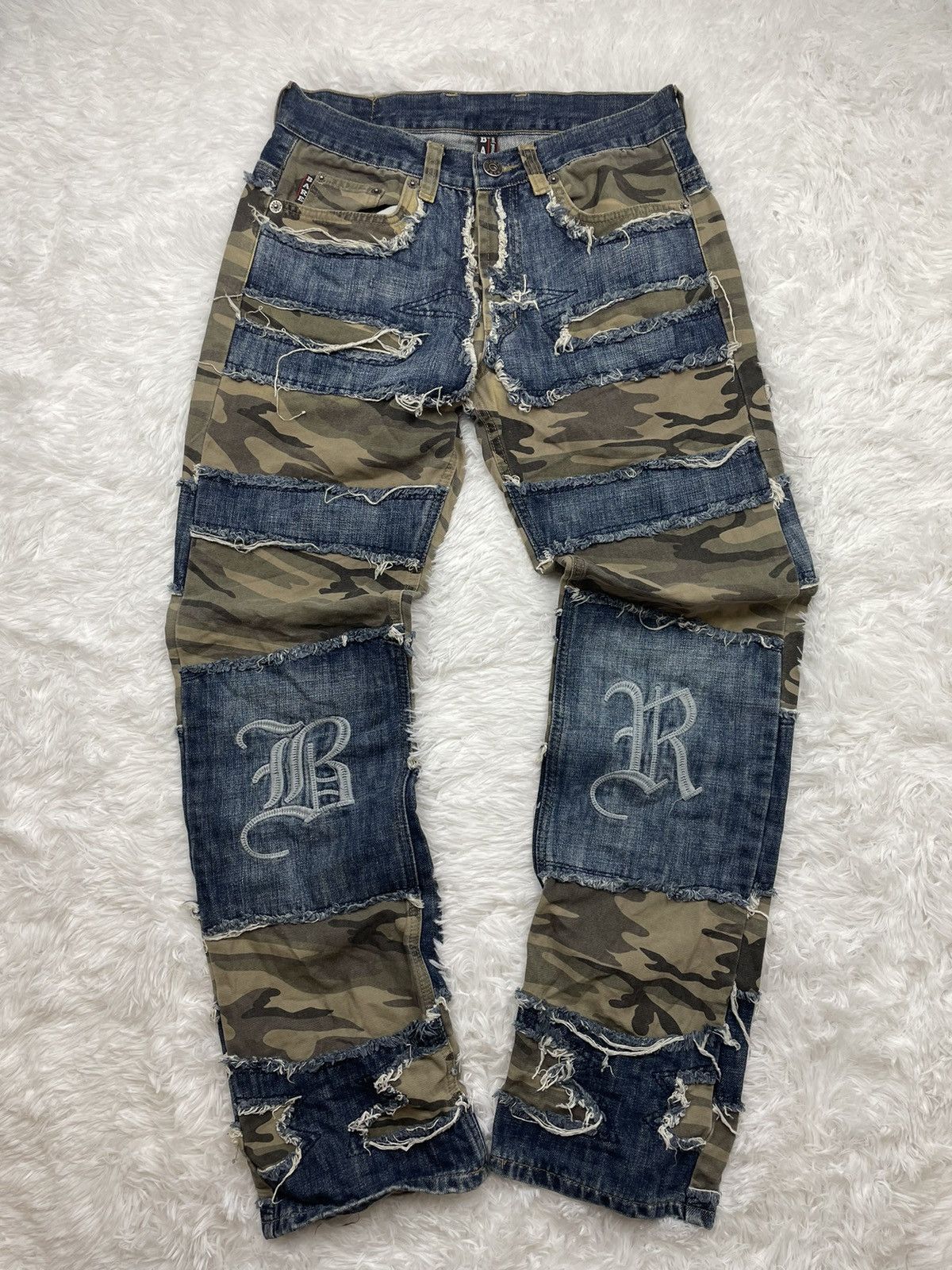 Japanese Brand × Streetwear × Vintage Rare Jeans Custom Camouflage ...